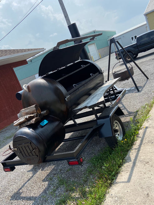 Single Axle 500 gallon offset smoker – NorthernFyre-Grilling-products